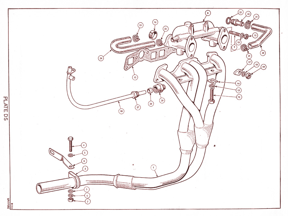 exhaust manifold spitfire mk1 - Engine - Club Triumph Ltd